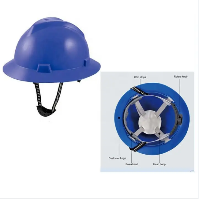Full Brim V Type Protective Industrial Hard Hat Safety Helmet Types For ...