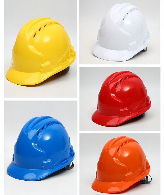 53cm 390gsm Engineering Head Safety Helmet For Civil Engineer Vented ...