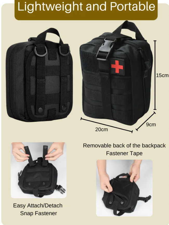 600D Oxford Medical Emergency Bag Outdoor First Aid Kit Combat Individual Tactical Bag